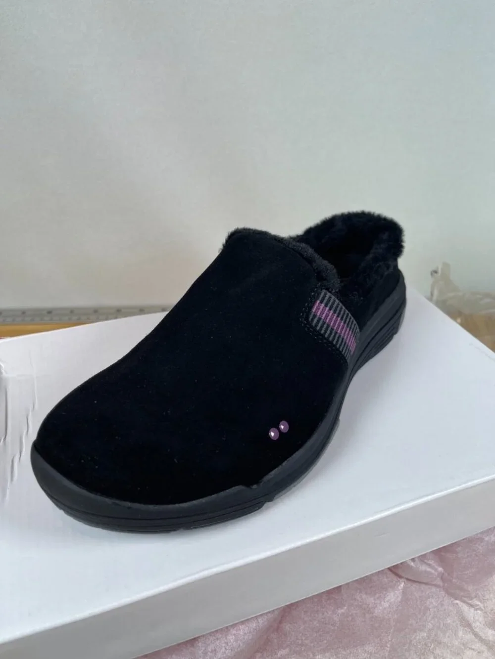 Ryka | Shoes | Ryka Alaska Black Slip On Shoes Womens 8m Faux Fur ...